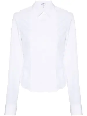 Loewe Pintucking Poplin Shirt - White