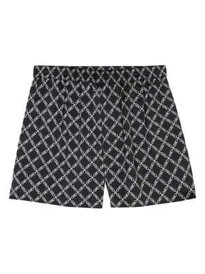Michael Kors Logo-print Satin Shorts - Black