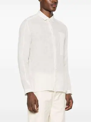 Transit Straight-collar Linen Shirt