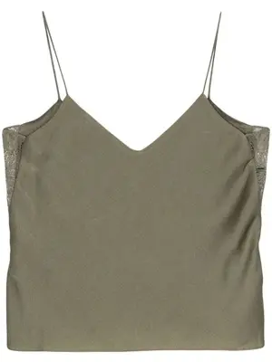 Ba&sh Satin Lace-paneled Camisole