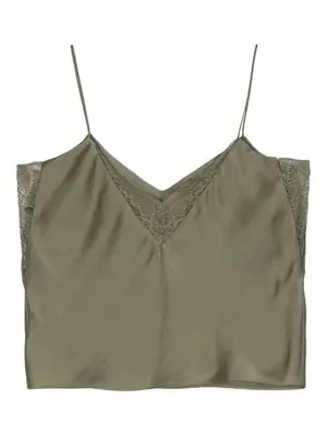 Ba&sh Satin Lace-paneled Camisole