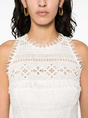 Ermanno Scervino Fringed Knitted Mini Dress