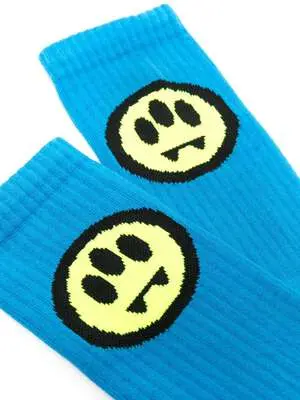 BARROW Logo-intarsia Ribbed Socks