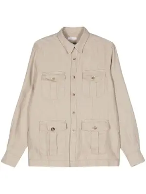 Boglioli Herringbone Linen Shirt
