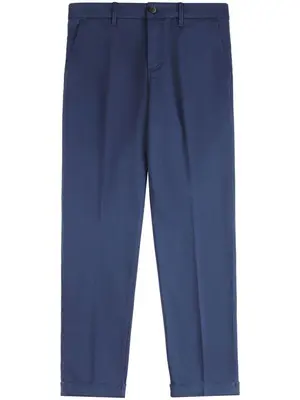 FAY Cotton-blend Chino Trousers - Blue