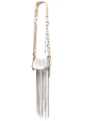 Roberto Cavalli Fang Fringed Shoulder Bag