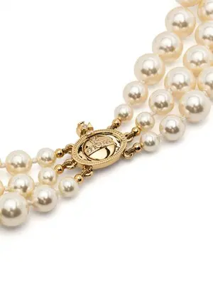 VIVIENNE WESTWOOD Bas Relief Three-row Choker Necklace - Neutrals