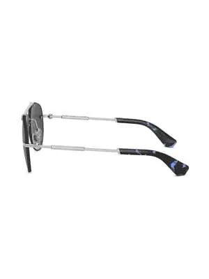 Burberry Metallic Pilot-frame Sunglasses - Silver