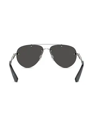 Burberry Metallic Pilot-frame Sunglasses - Silver