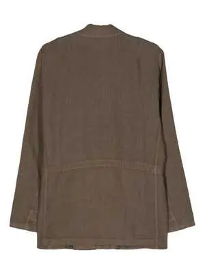 Boglioli Linen Chambray Shirt Jacket - Brown