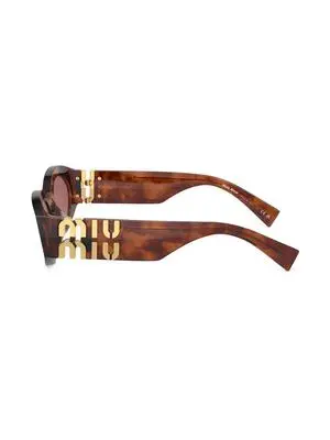 Miu Miu Logo Sunglasses - Brown