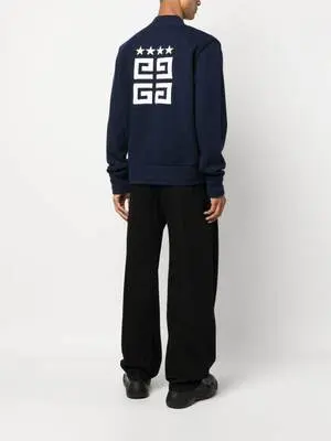 Givenchy 4g-motif Wool Bomber Jacket - Blue