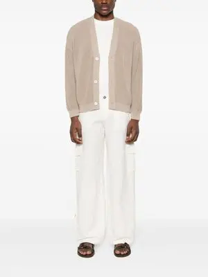 LARDINI Crew-neck Cotton T-shirt - White