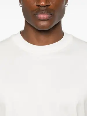 LARDINI Crew-neck Cotton T-shirt - White