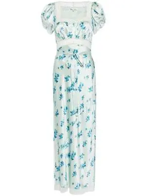REFORMATION Clarisse Floral Silk Dress