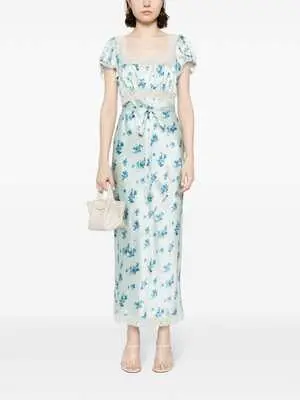 REFORMATION Clarisse Floral Silk Dress