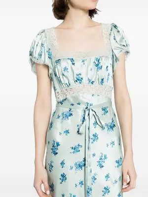 REFORMATION Clarisse Floral Silk Dress