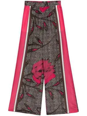 P.a.r.o.s.h Floral-print Trousers - Pink