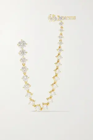 Melissa Kaye Sadie Draped 18-karat Diamond Single Earring - Gold