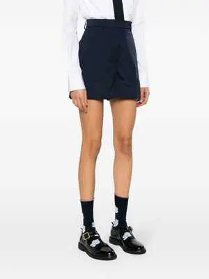 Thom Browne Navy Poplin Typewriter Sack Shorts