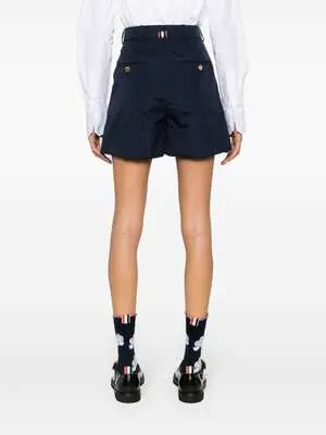 Thom Browne Navy Poplin Typewriter Sack Shorts