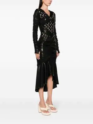 MARINE SERRE Regenerated Draped Midi Dress