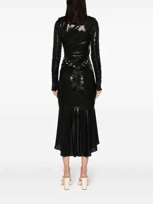 MARINE SERRE Regenerated Draped Midi Dress