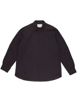 Sacai Pleat-detail Button-up Shirt - Black
