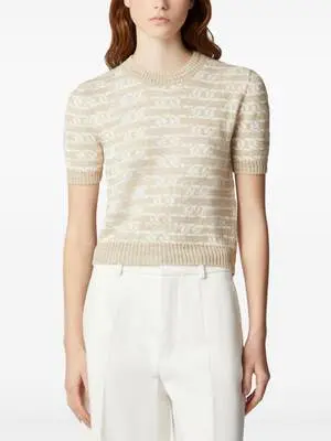 TOD'S Chain-motif Knitted Top