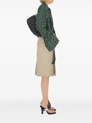 Burberry Wrap Canvas Skirt - Neutrals