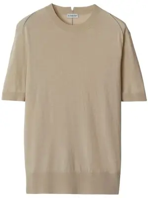 Burberry Fine-knit Wool Top - Neutrals