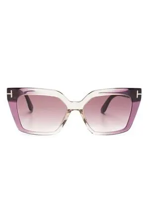 TOM FORD Square-frame Ombré-effect Sunglasses - Purple