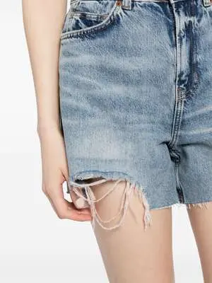 REFORMATION Acid Wash Denim Shorts