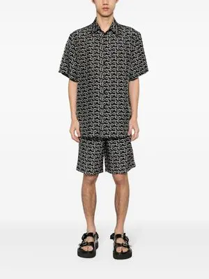 Burberry Elasticated-waistband Silk Shorts - Black