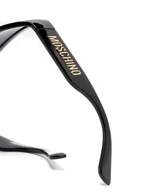 Moschino Biker-style Frame Sunglasses - Black