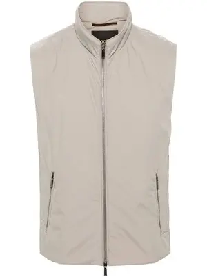 Moorer Straight Hem Vests For Men