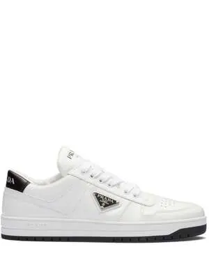 Prada Logo-plaque Leather Sneakers