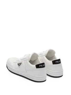 Prada Logo-plaque Leather Sneakers