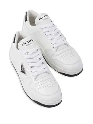 Prada Logo-plaque Leather Sneakers