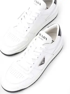 Prada Logo-plaque Leather Sneakers