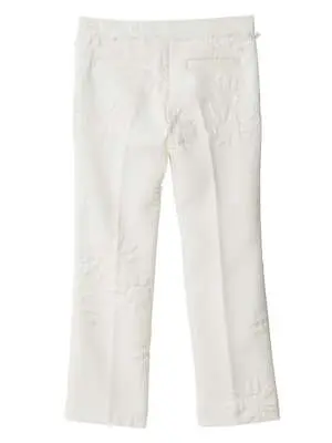 Burberry Embroidered Straight-leg Trousers