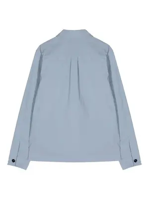 Paul Smith Logo Debossed Zip-up Jacket - Blue