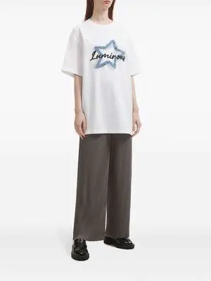 B+AB Ribbed Wide-leg Trousers