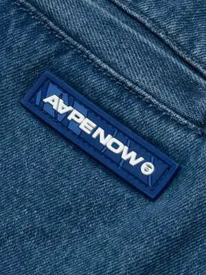 AAPE BY *A BATHING APE® Logo-embossed Denim Shorts