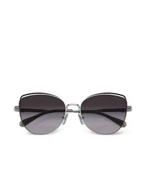 COACH Bandit Wire Oval-frame Sunglasses - Black