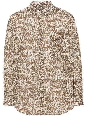 LEMAIRE Abstract-print Cotton Shirt