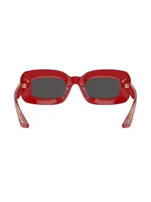 Oliver Spencer 1966c Rectangle-frame Sunglasses - Red