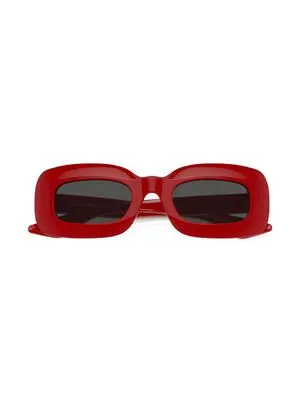 Oliver Spencer 1966c Rectangle-frame Sunglasses - Red