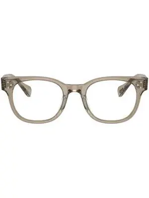 Oliver Spencer Afton Square-frame Glasses - Neutrals