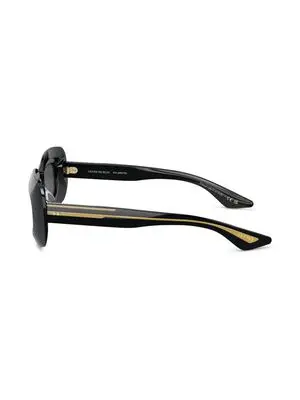 Oliver Spencer 1966c Rectangle-frame Sunglasses - Black